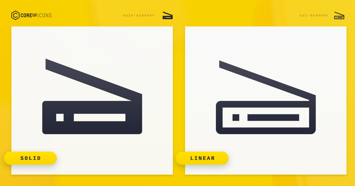 Scanner Icon · Linear · Coreui Icons · Svg Javascript Typescript And Webfont