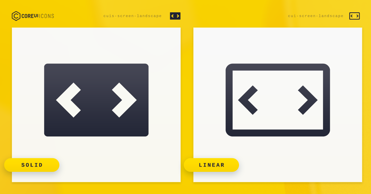 Screen Landscape Icon · Linear · Coreui Icons · Svg Javascript Typescript And Webfont