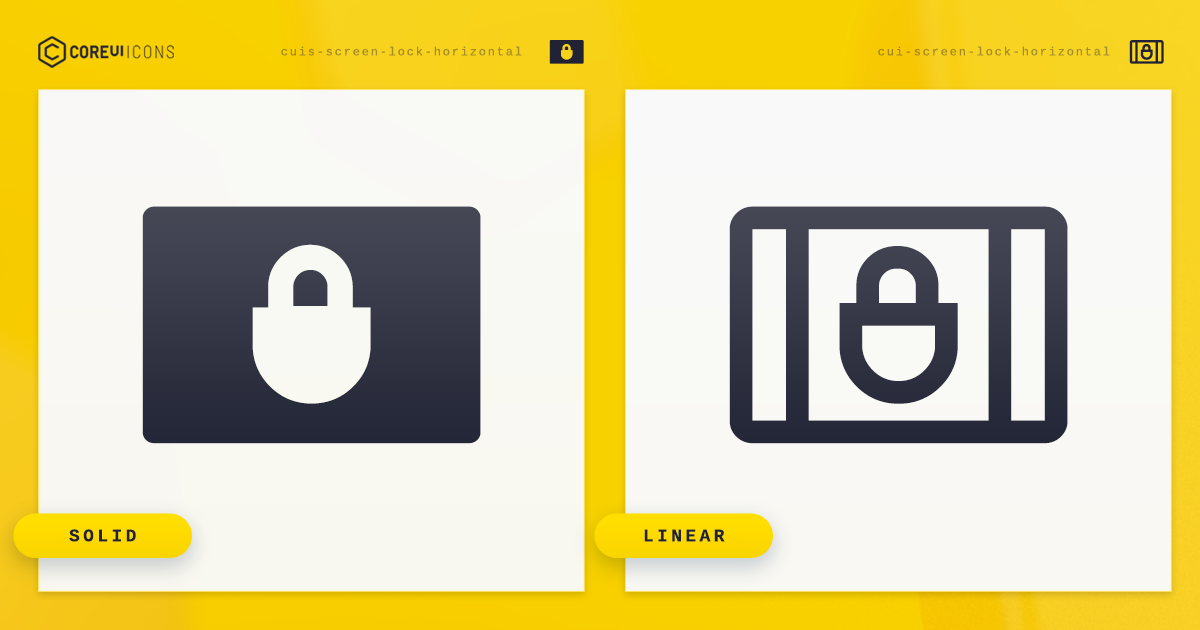 Screen Lock Horizontal Icon · Solid · Coreui Icons · Svg Javascript Typescript And Webfont