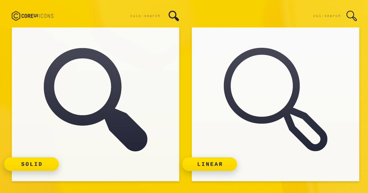 Search Icon · Linear · Coreui Icons · Svg Javascript Typescript And Webfont