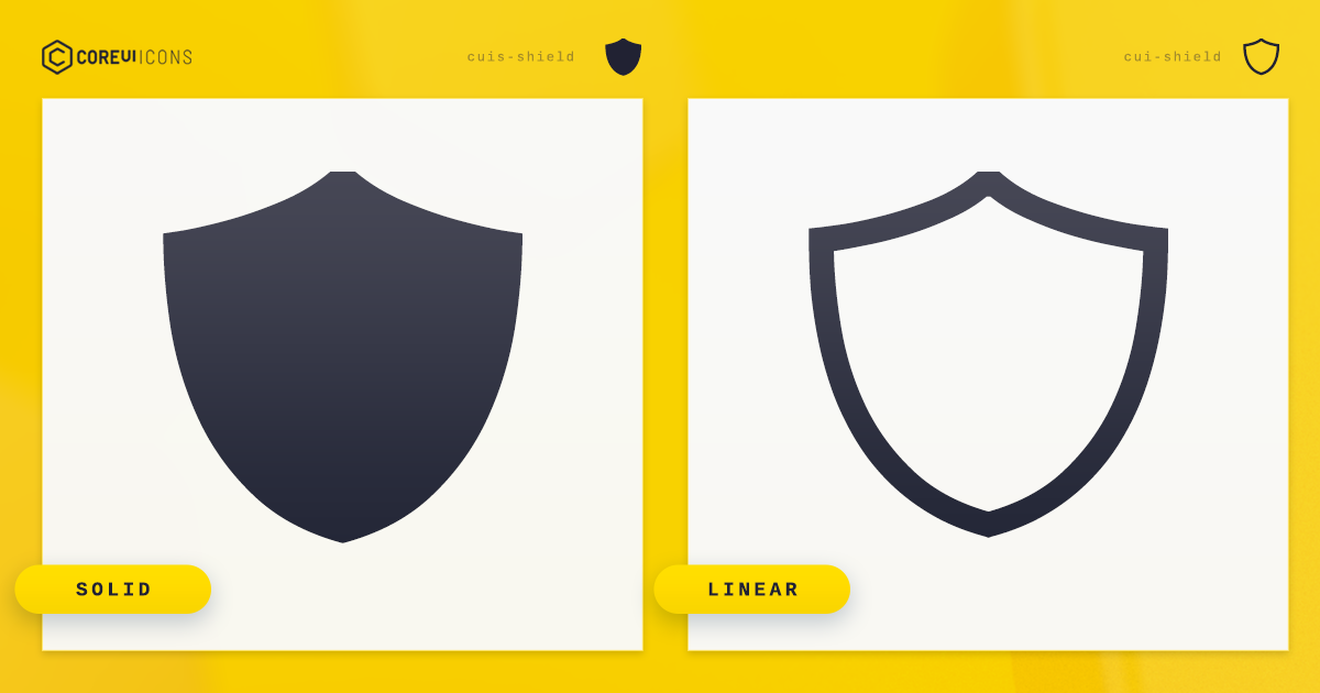 Shield Icon · Solid · Coreui Icons · Svg Javascript Typescript And Webfont