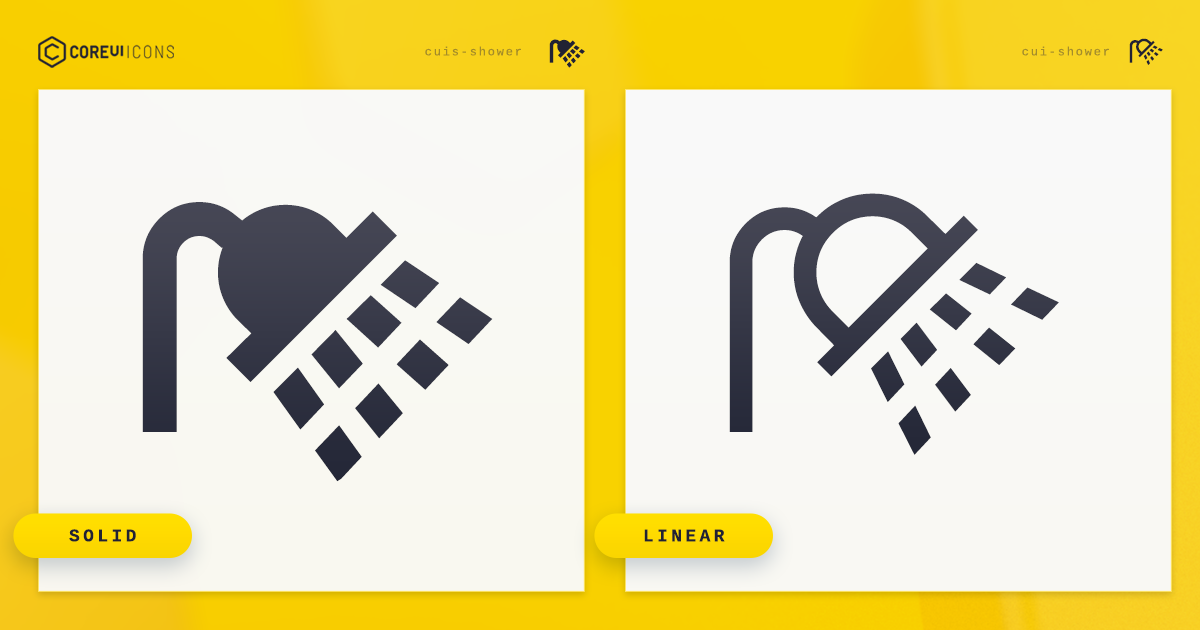 Shower Icon · Linear · Coreui Icons · Svg Javascript Typescript And Webfont