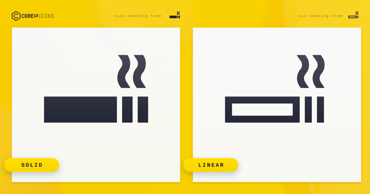 Smoking Room Icon · Linear · Coreui Icons · Svg Javascript Typescript And Webfont