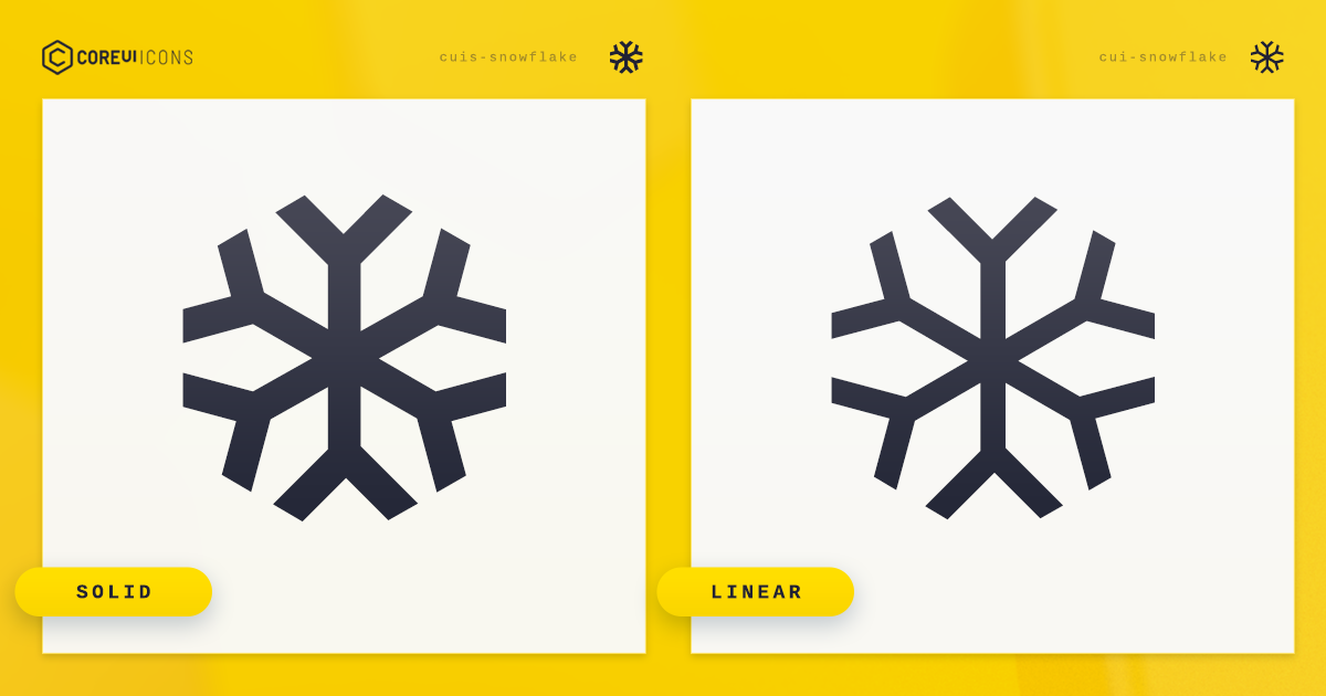 Snowflake Icon · Solid · Coreui Icons · Svg Javascript Typescript And Webfont