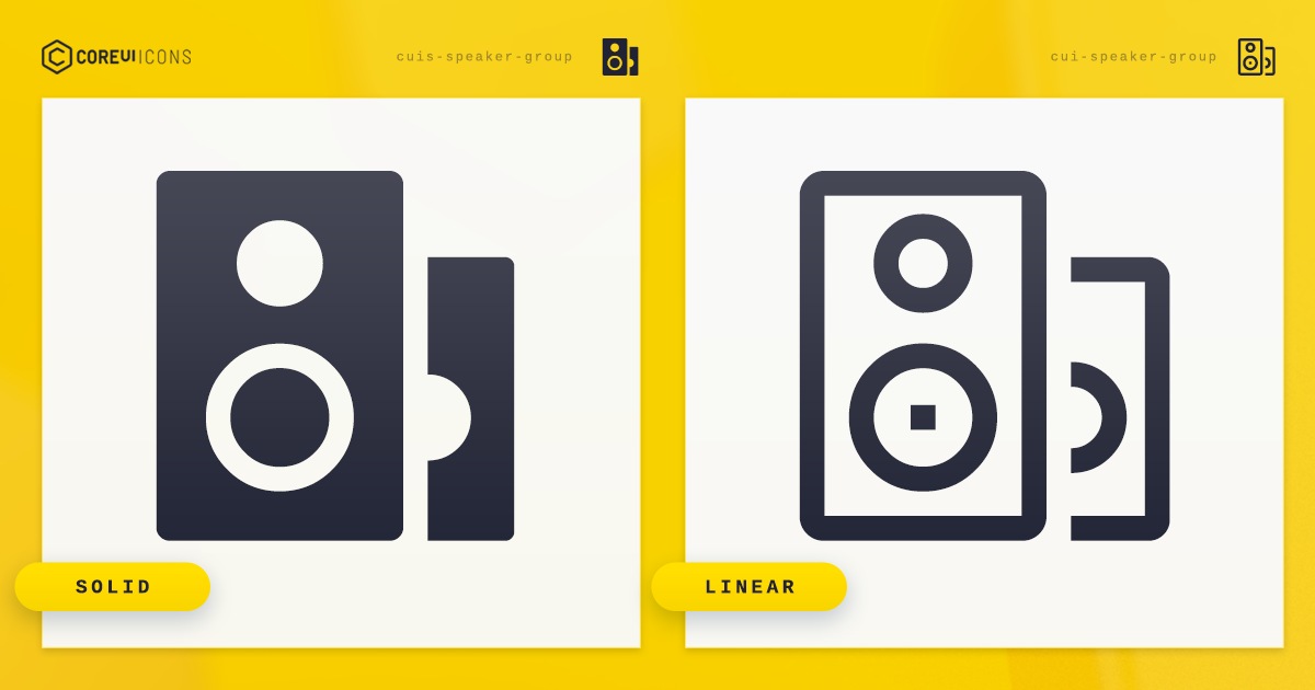 Speaker Group Icon · Linear · Coreui Icons · Svg Javascript Typescript And Webfont