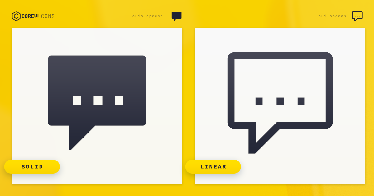 Speech Icon · Linear · Coreui Icons · Svg Javascript Typescript And Webfont