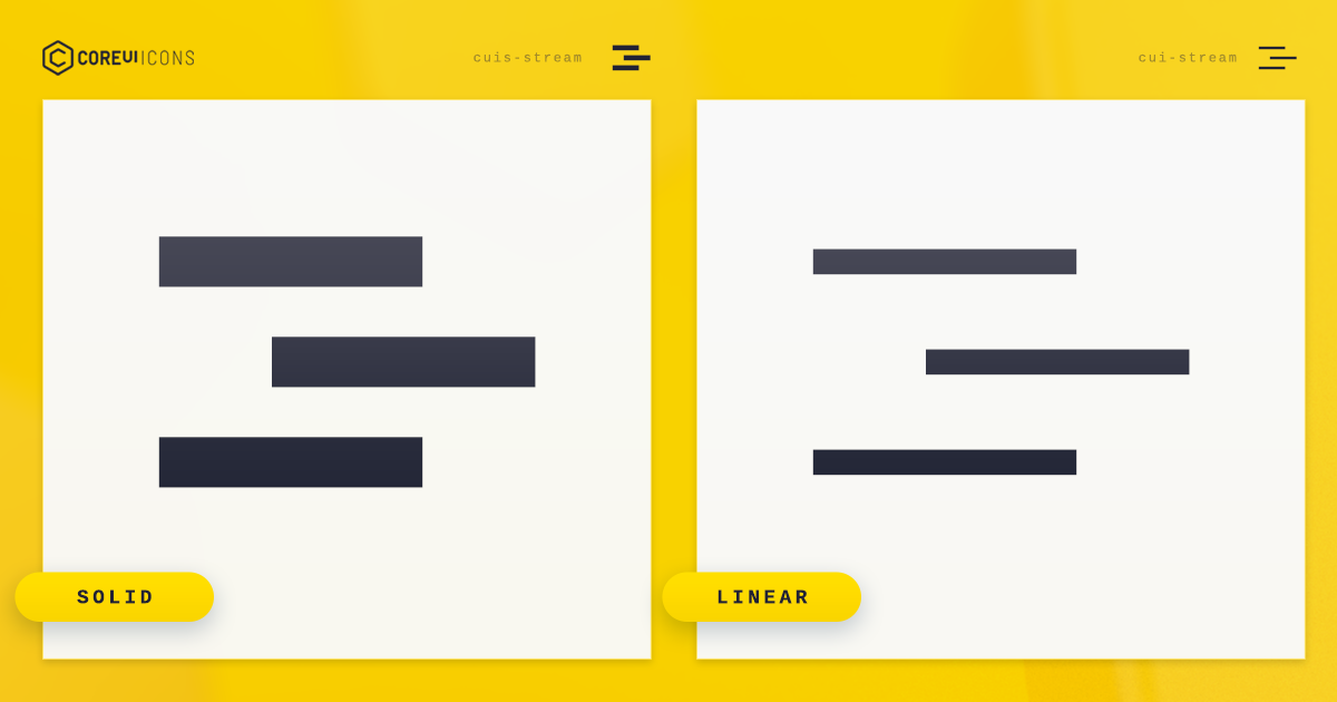 Stream Icon · Linear · Coreui Icons · Svg Javascript Typescript And Webfont
