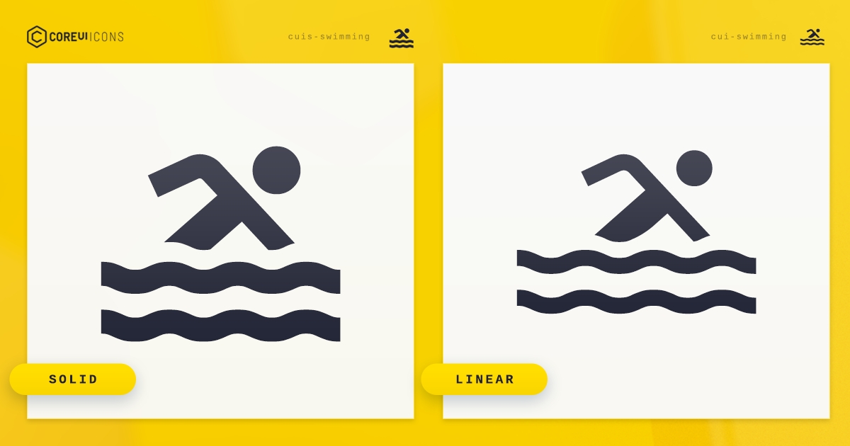 Swimming Icon · Linear · Coreui Icons · Svg Javascript Typescript And Webfont
