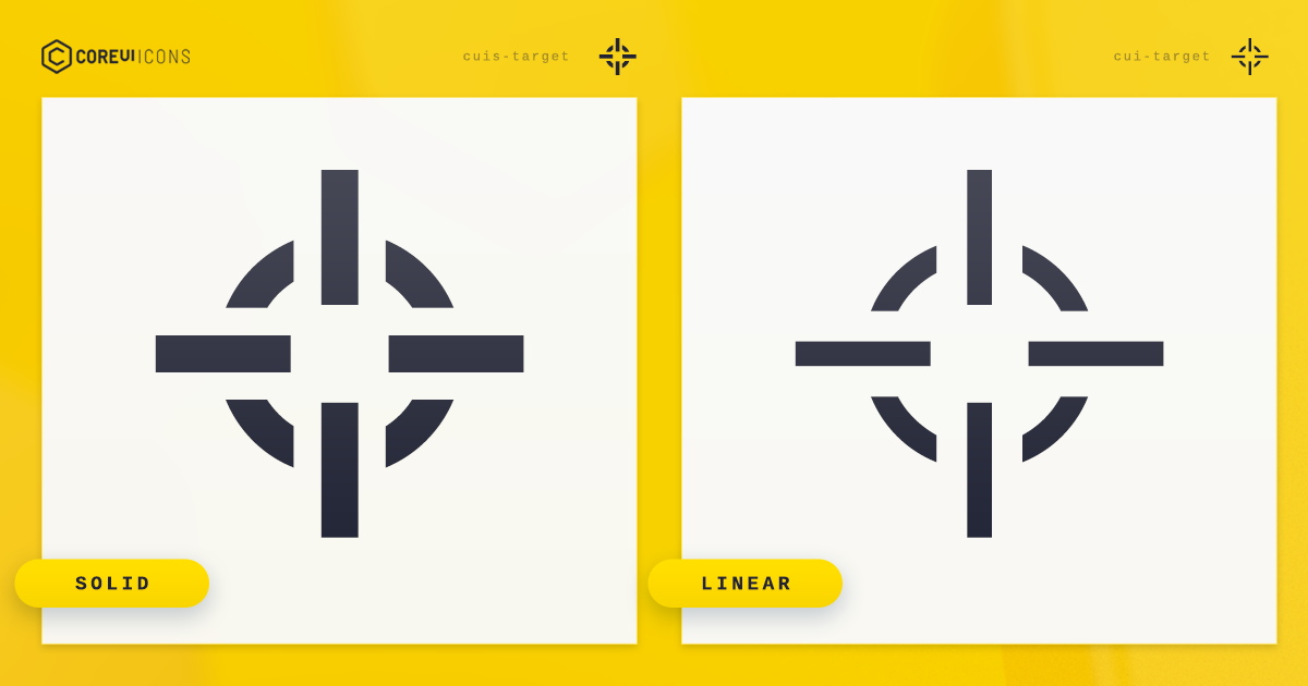Target Icon · Linear · Coreui Icons · Svg Javascript Typescript And Webfont