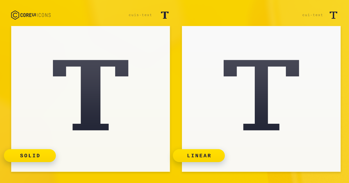 Text Icon · Linear · Coreui Icons · Svg Javascript Typescript And Webfont