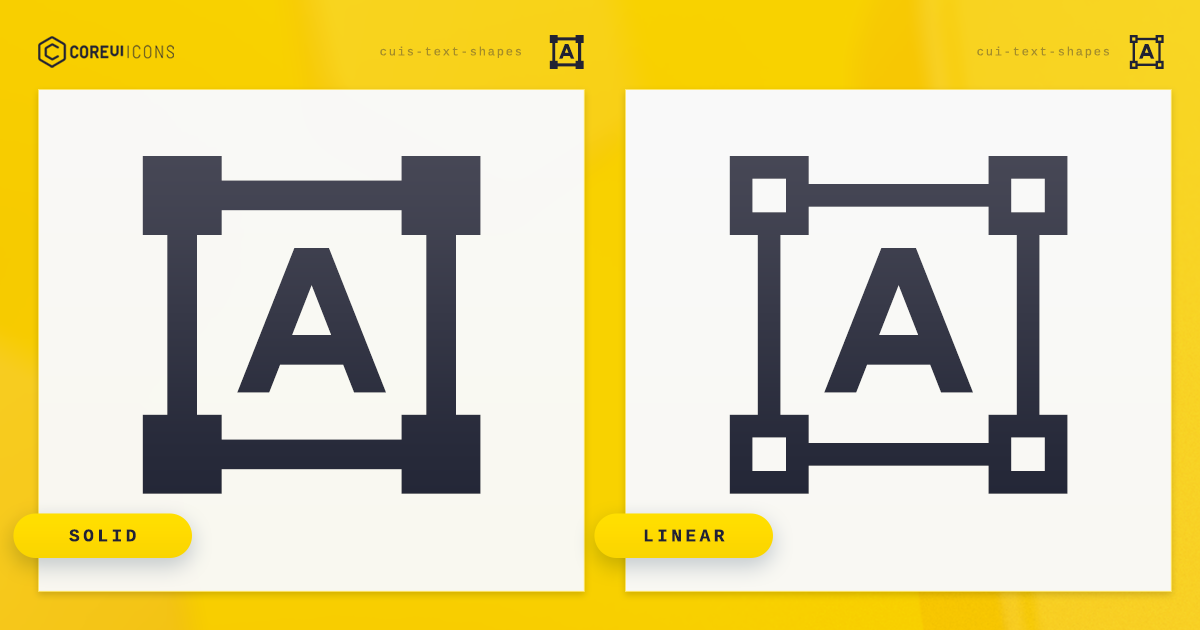 Text Shapes Icon · Linear · Coreui Icons · Svg Javascript Typescript And Webfont