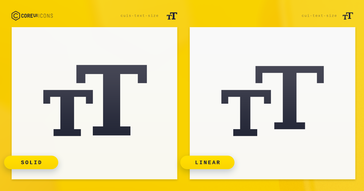 Text Size Icon · Linear · Coreui Icons · Svg Javascript Typescript And Webfont