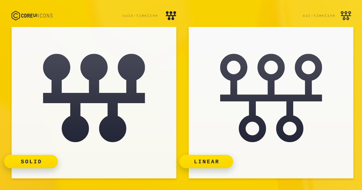 Timeline Icon · Linear · Coreui Icons · Svg Javascript Typescript And Webfont