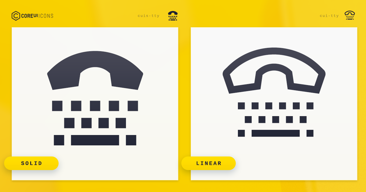 Tty Icon · Linear · Coreui Icons · Svg Javascript Typescript And Webfont
