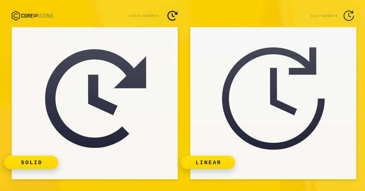 Update Icon · Linear · Coreui Icons · Svg Javascript Typescript And Webfont