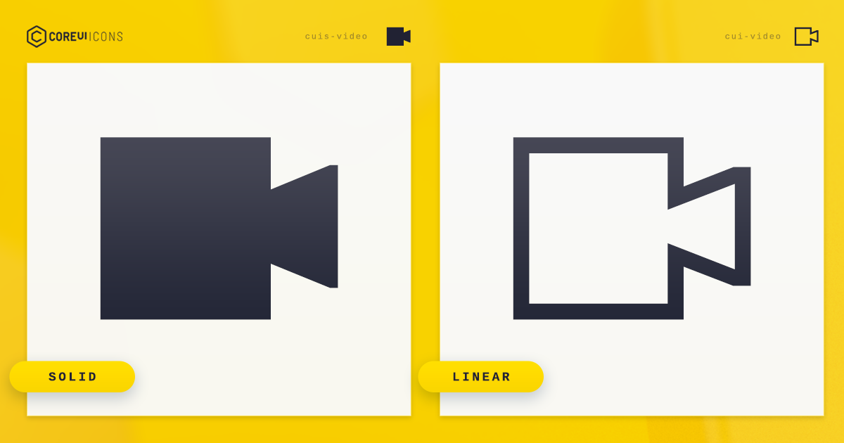 Video Icon · Linear · Coreui Icons · Svg Javascript Typescript And Webfont 3650