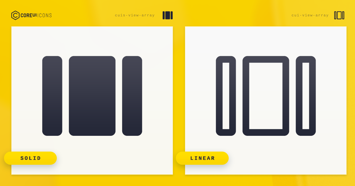 View Array Icon · Solid · Coreui Icons · Svg Javascript Typescript And Webfont