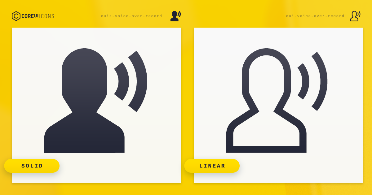 Voice Over Record Icon · Linear · Coreui Icons · Svg Javascript Typescript And Webfont