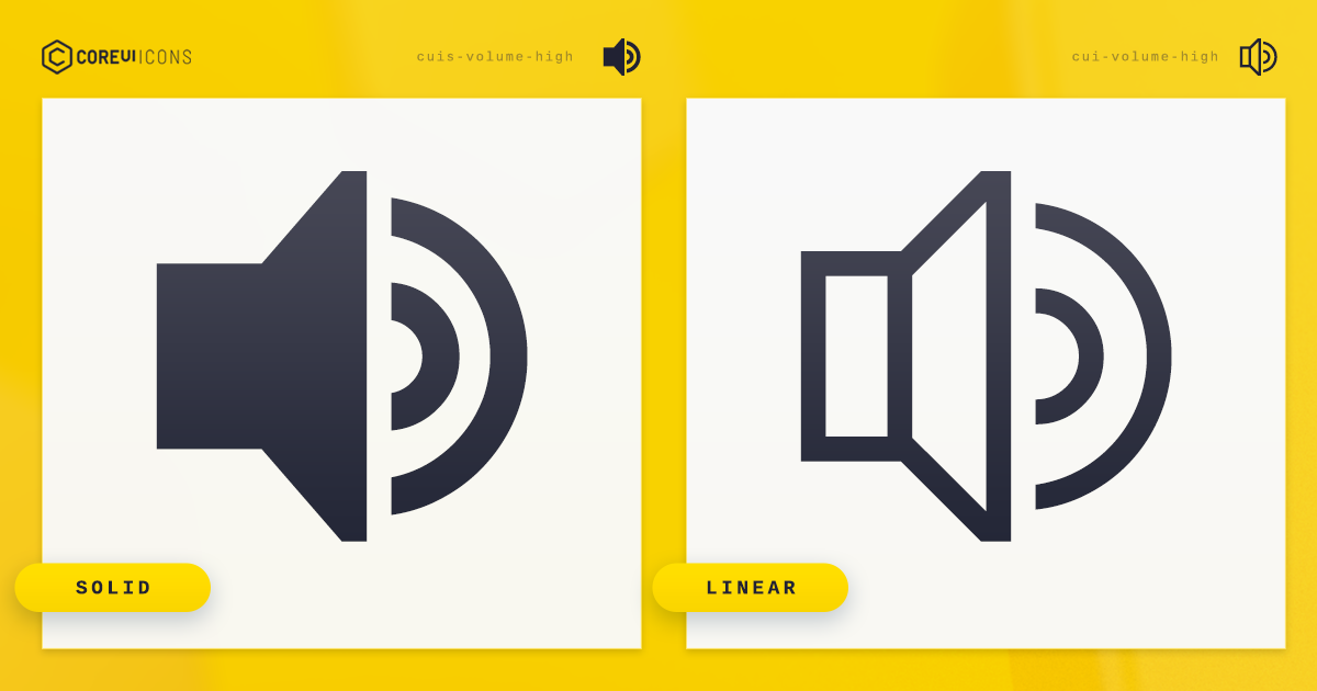 Volume High Icon · Linear · Coreui Icons · Svg Javascript Typescript And Webfont