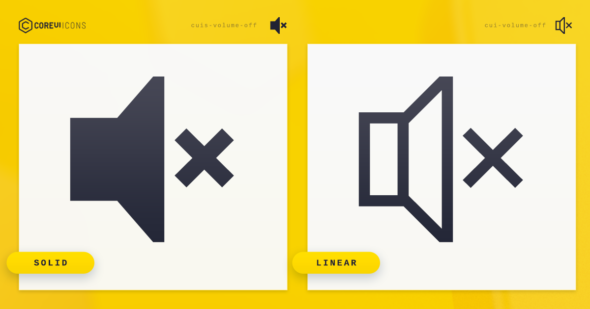 Volume Off Icon · Solid · Coreui Icons · Svg Javascript Typescript And Webfont