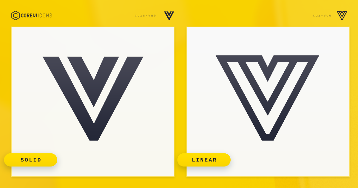 Vue Icon · Solid · CoreUI Icons · SVG, JavaScript, TypeScript & Webfont