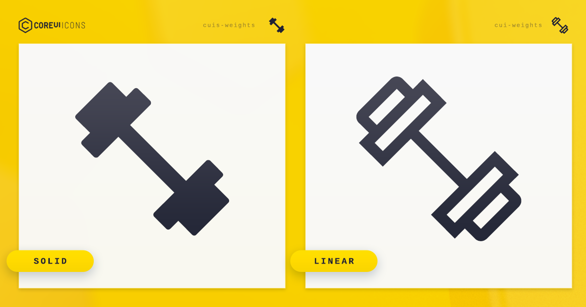 Weights Icon · Linear · Coreui Icons · Svg Javascript Typescript And Webfont