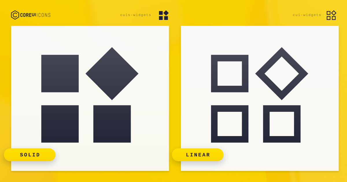 Widgets Icon · Linear · Coreui Icons · Svg Javascript Typescript And Webfont