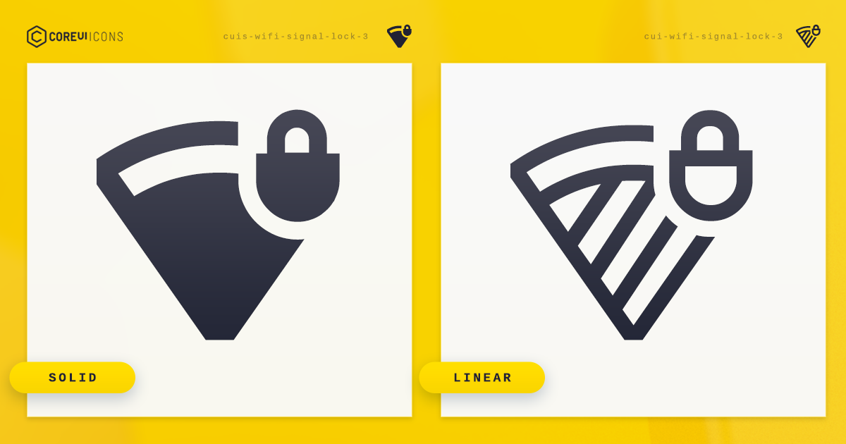 Wifi Signal Lock 3 Icon · Solid · CoreUI Icons · SVG, JavaScript, TypeScript & Webfont
