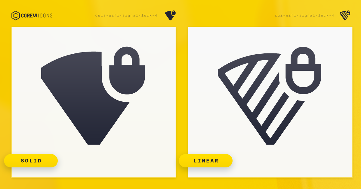 Wifi Signal Lock 4 Icon · Linear · CoreUI Icons · SVG, JavaScript ...