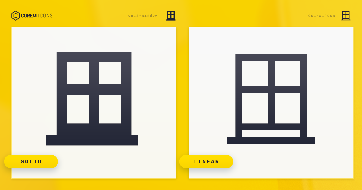 Window Icon · Linear · Coreui Icons · Svg Javascript Typescript And Webfont